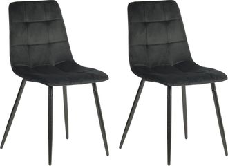 Eggree Esszimmerstühle 2er Set Samt Esszimmerstuhl Essstühle mit Gepolsterte Moderner Design Küchenstühle, Stühle für Esszimmer Wohnzimmer Schlafzimmer, Meta