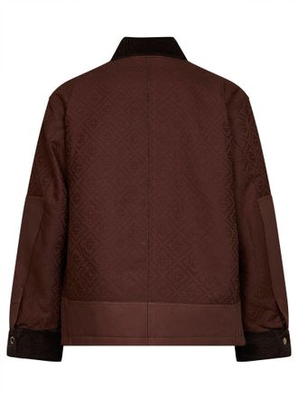 Casablanca Mens Safari Jacket Dark Brown Cotton Bomber