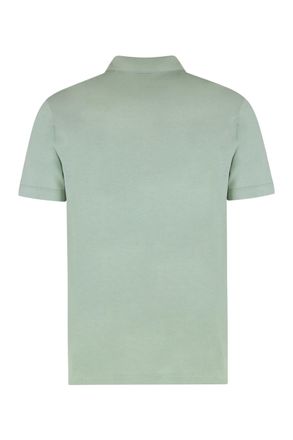 HUGO BOSS Mens Pique Cotton Blend Polo Green Lyocell Shirts T-shirts And Polos