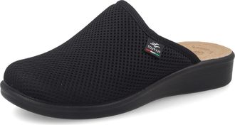 FLY FLOT Damen Ciabatta Donna Con Tomaia Fresh In Rete Elastica, Sottopiede Imbottito In Pelle E Antishock Schiebe-Sandalen, Schwarz, 38 EU