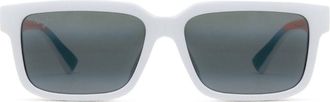 Maui Jim Sonnenbrille mit eckigem Gestell - Wei&szlig;