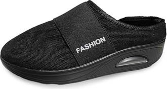 Generic Pantoufles d&eacute;t&eacute; tendance pour femme - Couleur unie - Maille fine - Confortables et antid&eacute;rapantes - Pour la plage (noir, pointure 7)