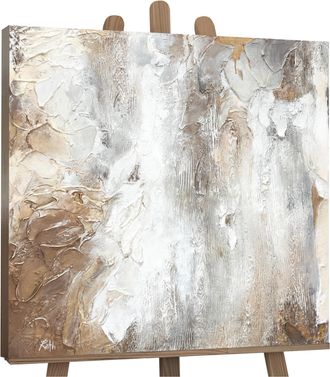 Yohji Yamamoto Art Abstrakt Acryl Gemälde auf Leinwand Weisheit handgemalt Wandbilder Wohnzimmer modern Wohndekor Bild Farbe weiß gold quadratisch echte Kunst 100x10