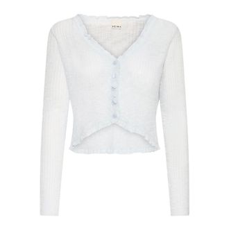 Ichi Ichi, Femme, Pulls, Bleu, Taille: 46 FR Cardigans