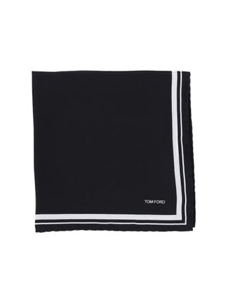 Tom Ford T&uuml;cher & Schals - Contrast Detail Pocket Square - Black - Gr. unisize - in Schwarz - f&uuml;r Damen