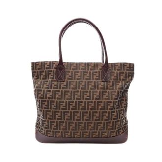 Fendi Pre-owned Zucca Canvas Leather Tote Bag - Homme - Pre-owned - Brun - Taille: ONE Size