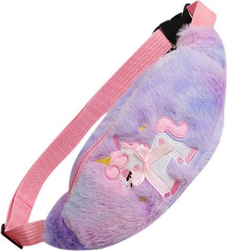 Garneck Einhorn Bauchtasche f&uuml;r M&auml;dchen Flauschige Kleine G&uuml;rteltasche aus Pl&uuml;sch Modische H&uuml;fttasche f&uuml;r Alltag Reisen und Ausfl&uuml;ge