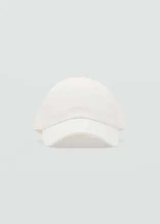 Mango Casquette unie en coton &eacute;cru - Femme - Taille unique - MANGO