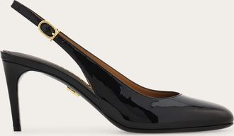 Ferragamo Damen Slingback Schwarz Gr&ouml;&szlig;e 35.5