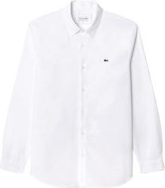 Lacoste CH5620 Chemise à Coupe Normale pour Homme, Blanc, 42