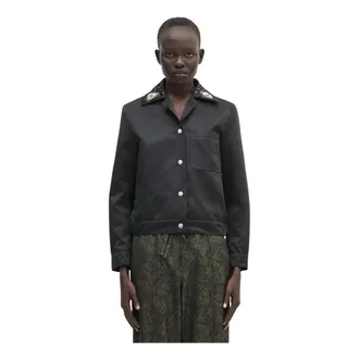 Wales Bonner Wales Bonner, Femme, Vestes, Noir, Taille: 42 FR Flora Jacket