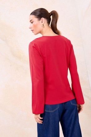 Lipsy Langarmbluse Lipsy Langarmshirt mit Spitzendetail, Regular (1-tlg)