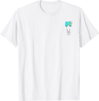 Giesswein Music Television Blue Bubble Balloon Pocket T-Shirt