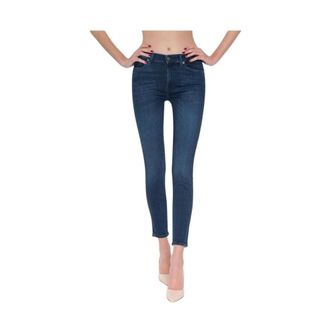 7 For All Mankind HW Skinny Crop - - Jeans - Damen - Blau - W25
