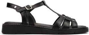 Pikolinos Sandales Plates en Cuir ROQUETAS pour Femme Color Black