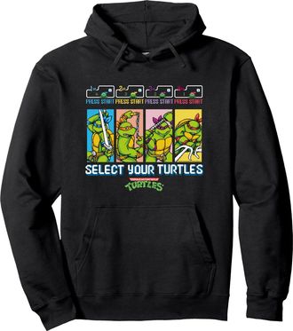 Teenage Mutant Ninja Turtles TMNT Retro 16-Bit Videospiel Select Your Turtles Pullover Hoodie