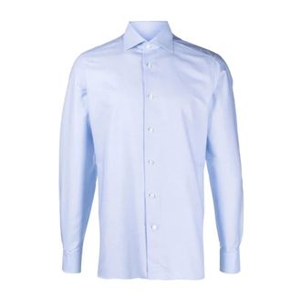 Ermenegildo Zegna Baumwollhemd - - Shirts - Herren - Blau - 2XL