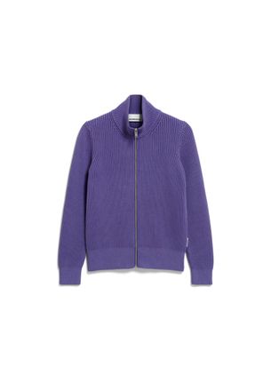 Armedangels Damen Strickjacke aus Bio-Baumwolle REBECCAA GMT DYE Regular Fit Indigo Lilac