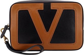 Valentino Garavani Superstar Vintage Gold Pouch Tasche - - Bags - Herren - Mehrfarbig - ONE SIZE
