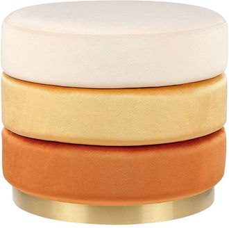 Beliani Pouf LOUIN Samtstoff Orange