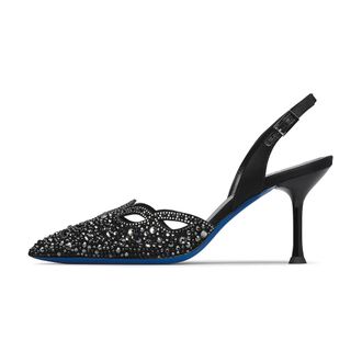 Loriblu Femme, Chaussures, Noir, Taille: 38 EU Jewel Suede Slingbacks