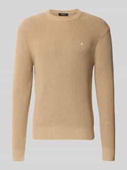 Replay Slim Fit Pullover aus reiner Baumwolle in Strick-Optik