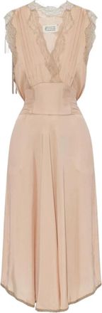 Maison Margiela Femme, Robes, Rose, Taille: 36 FR Silk Midi Dress