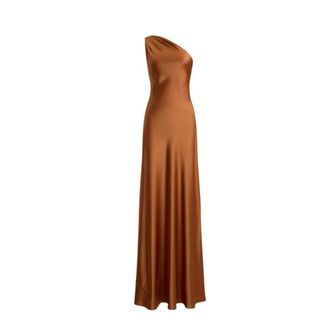 Ralph Lauren Asymmetrisches Maxikleid - - Dresses - Damen - Braun - S