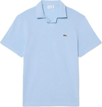 Lacoste Homme, Tops, Bleu, Taille: S Polo Classique Coupe Standard en Coton et Lin