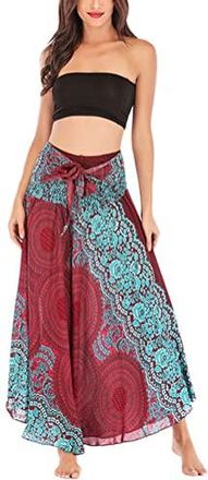 TOMWELL Jupe Longue Femme Ete Jupe Taille Haute Jupe Grande Taille Sexy Robe Maxi Robe Asymetrique Jupe Tulle Femme B Rouge Taille Unique