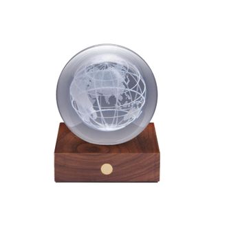 gingko LED Globe mit bernsteinfarbenem Glas