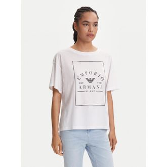 Emporio Armani T-Shirt EW000553 AF10887 U0002 Wei&szlig; Loose Fit