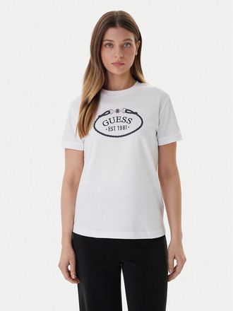Guess T-Shirt V6RI04 K8FQ4 Wei&szlig; Regular Fit
