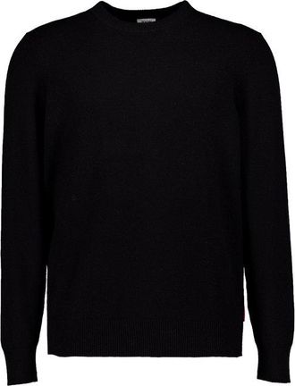 Joop Herren Pullover schwarz Wolle unifarben