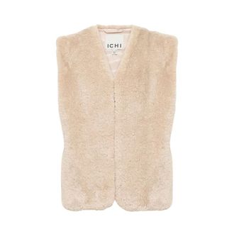 Ichi Ihhizala Pelzweste - - Jackets - Damen - Beige - XS