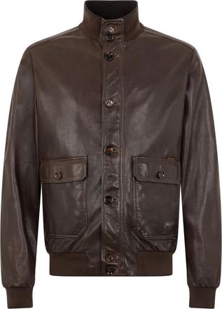 Moorer Homme, Vestes, Brun, Taille: L Carlos Bomber Jacket