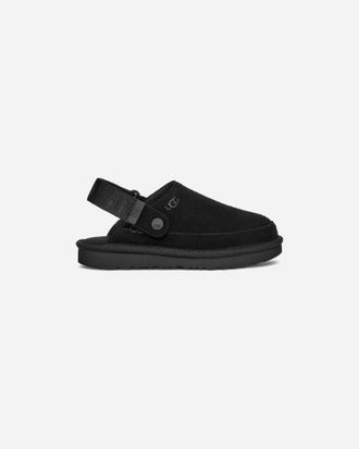 UGG Goldenstar Clog f&uuml;r Kinder in Black, Gr&ouml;&szlig;e Wildleder