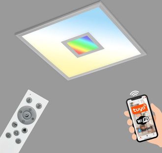 Briloner LED Deckenlampe flach Smart Home, funktioniert mit Alexa, buntes RGB+W Licht, Lampe, Deckenleuchte, Wohnzimmerlampe, LED Panel, Schlafzimmerlampe, 44,