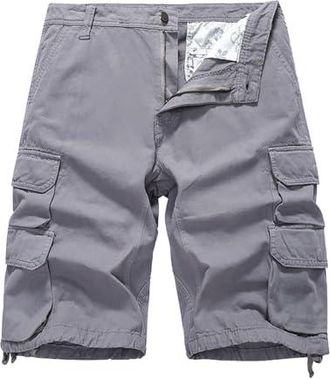 Generic Short cargo pour homme avec cordon de serrage, gris, 34