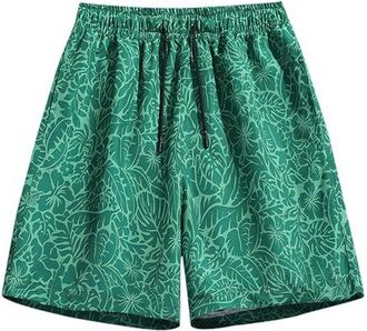 Generic Short cargo pour homme - Noir - Taille &eacute;lastique - Avec poches - Pantalon chino d&eacute;t&eacute; extensible - Pantalon cargo - Coupe ajust&eacute;e, Vert, XXL