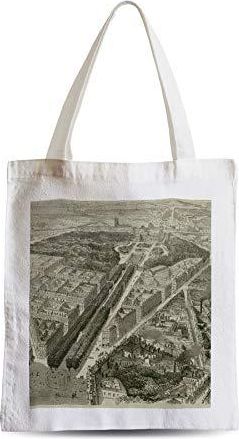 Fabulous Grand Sac Shopping Plage Etudiant Dessin Ancien Jardin Du Luxembourg Paris Vintage Noir et Blanc