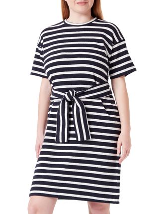 Seidensticker Damen Fashion Kleid Maxi - Shirtkleid mit Bindegürtel - Rundhals - Regular Fit - Kurzarm - 100% Baumwolle