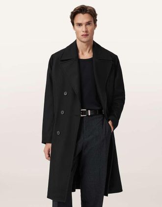 AllSaints Curran - Mantel in Schwarz