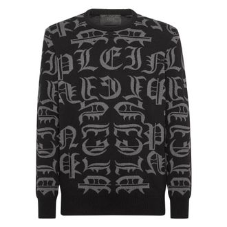 Philipp Plein Homme, Pulls, Noir, Taille: 3XL Pulls &agrave; col rond