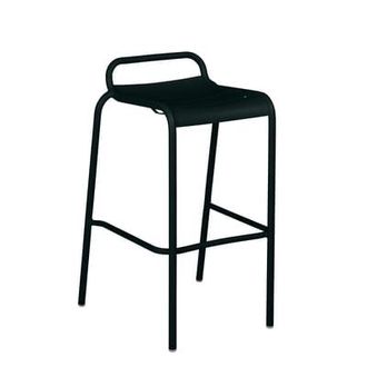 Fermob Tabouret de bar Luxembourg - Noir - Aluminium peint - Designer Frédéric Sofia