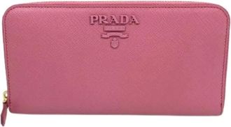 Prada Portefeuille long Saffiano Pre-owned (bi-pli) - Femme - Pre-owned - Rose - Taille: ONE Size
