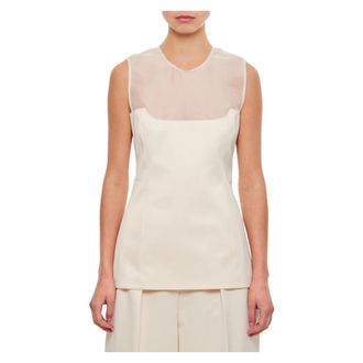 Khaite Baumwollmischung Top - - Tops - Damen - Wei&szlig; - 2XS