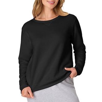 Hanes ComfortSoft??? EcoSmart Womens Crewneck Sweatshirt S Black