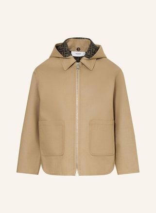 Fendi Jacke Mit Abnehmbarer Kapuze braun