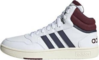 adidas Adidas Homme Hoops 3.0 Mid Lifestyle Basketball Classic Vintage Shoes, Cloud White/Shadow Navy/Shadow Red, 44 2/3 EU